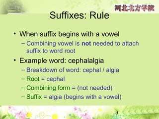 Chapter03 suffixes terminology | PPT