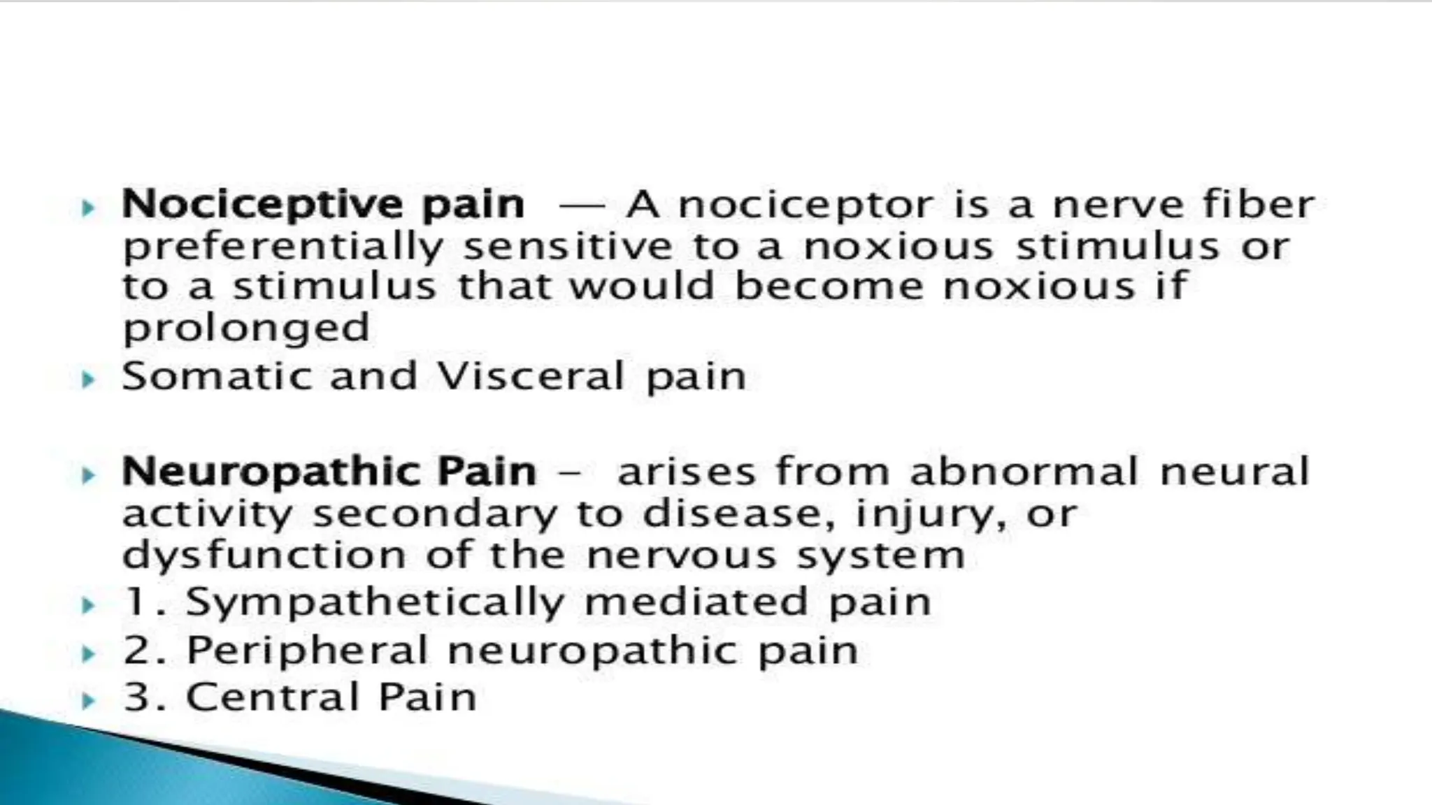what is Pain? Its types. (Nociceptive & Neuropathic Pain), & acute and ...