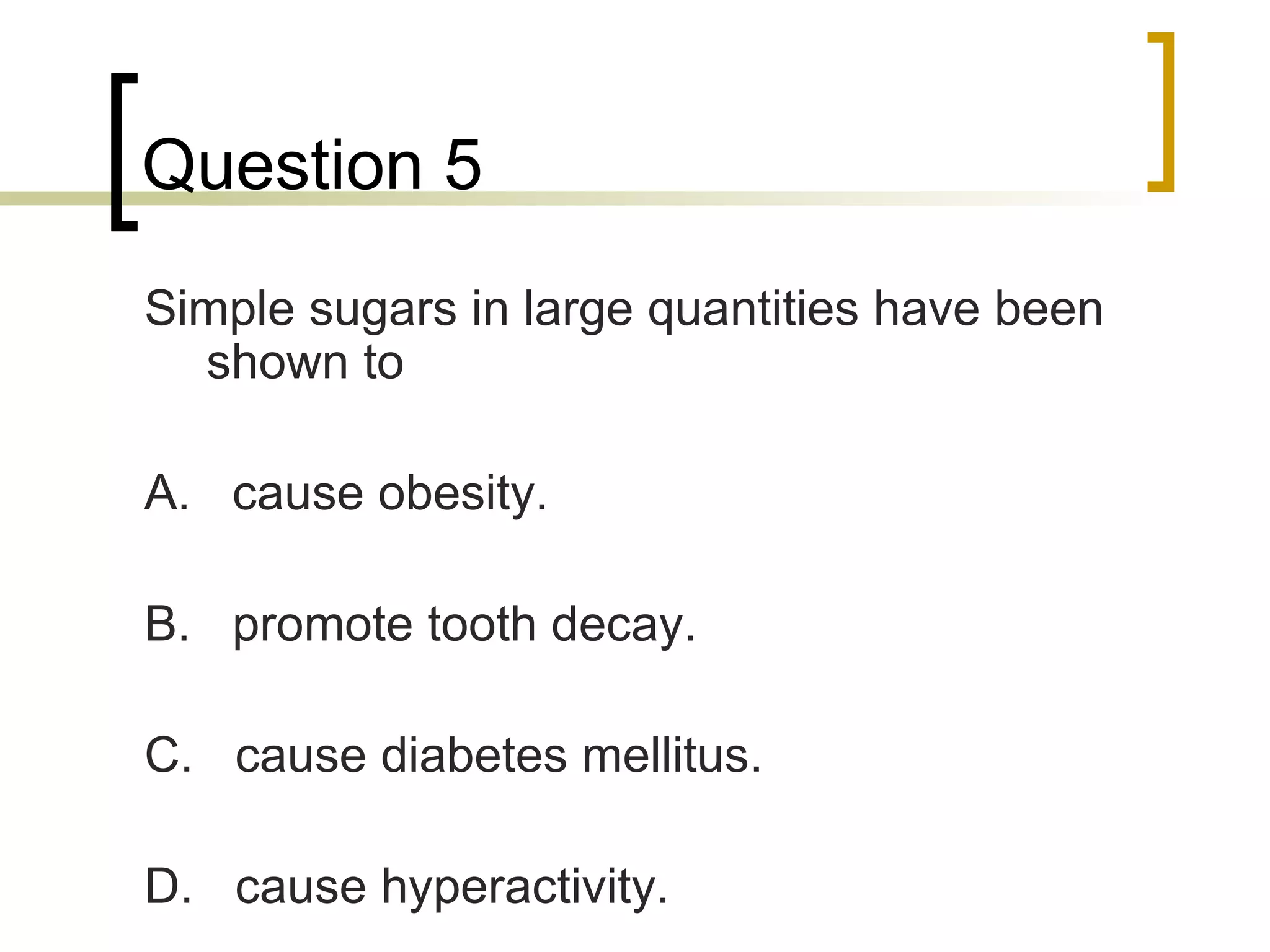 Nutrition - Chapter 4 Review Questions | PPT