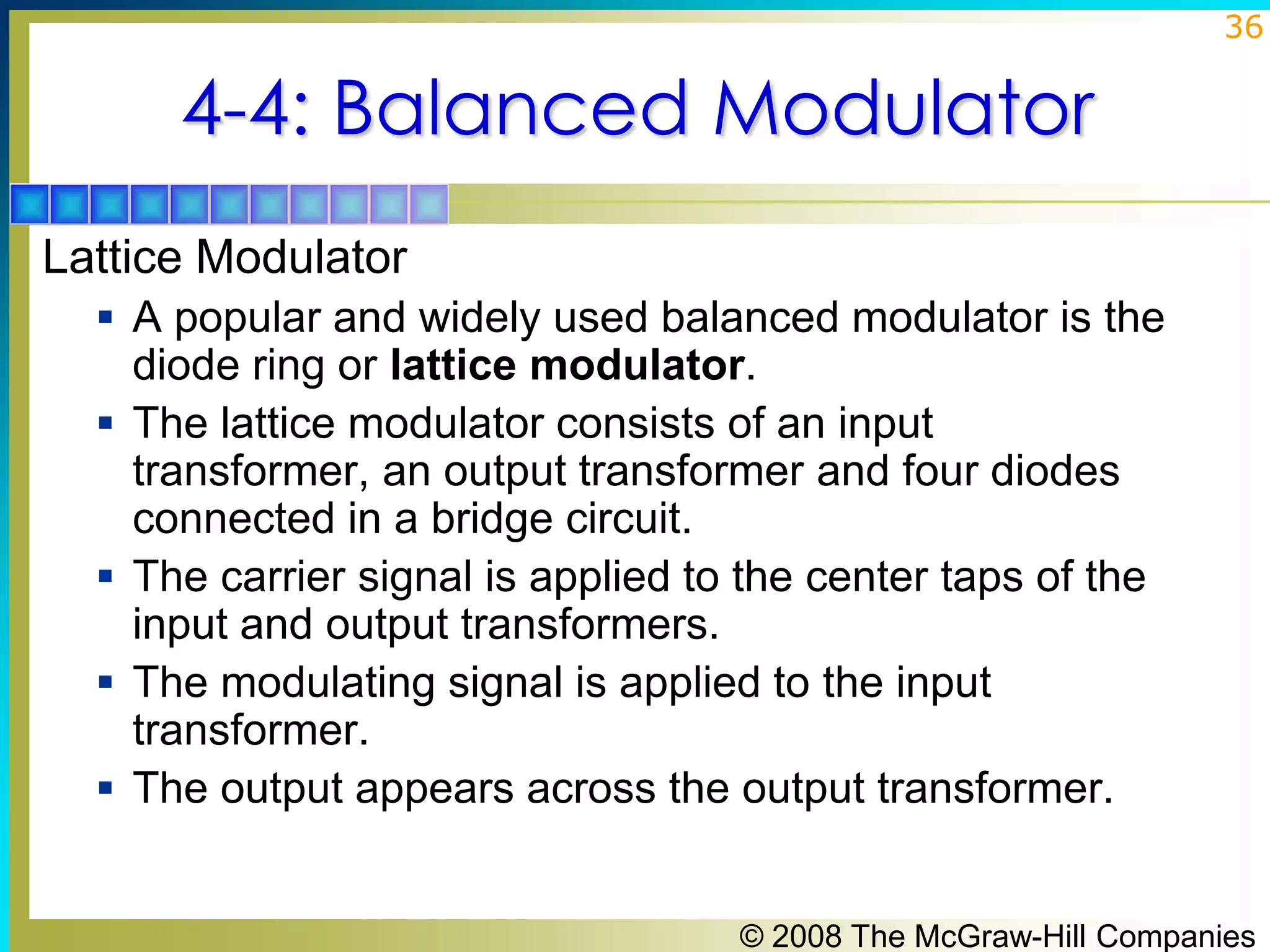 Chapter04. am modulators | PPTX