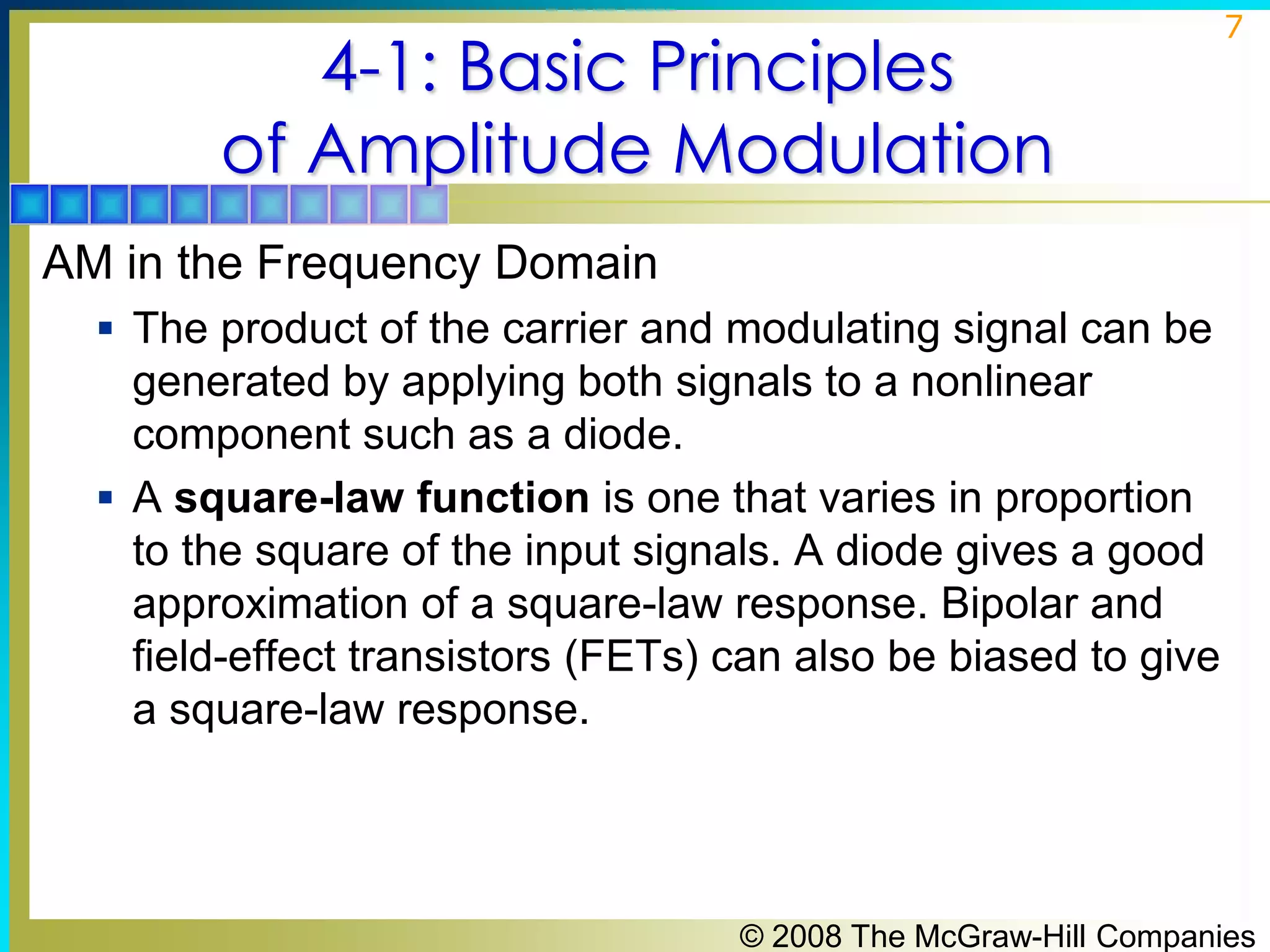 Chapter04. am modulators | PPTX