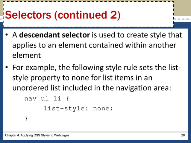 HTML & CSS: Chapter 04 | PPTX