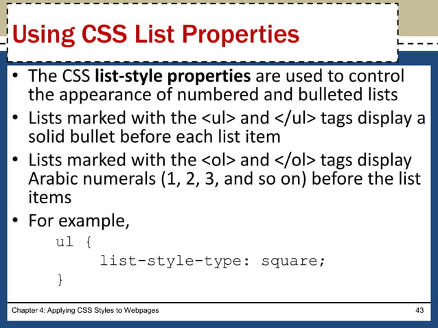 HTML & CSS: Chapter 04 | PPTX