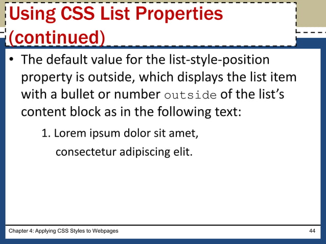 HTML & CSS: Chapter 04 | PPTX