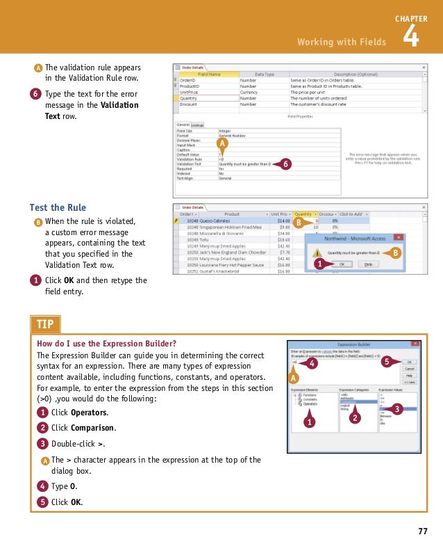Micro Soft Access - Working with Fields