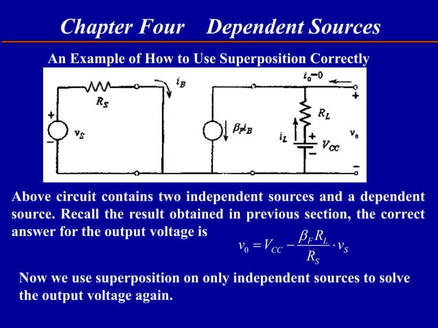 Chapter 04.ppt dependent sources for electrical | PPT | Physics | Science