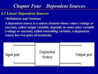 Chapter 04.ppt dependent sources for electrical | PPT
