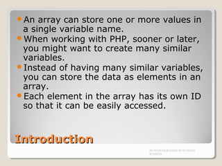 Chapter 04 array | PPT