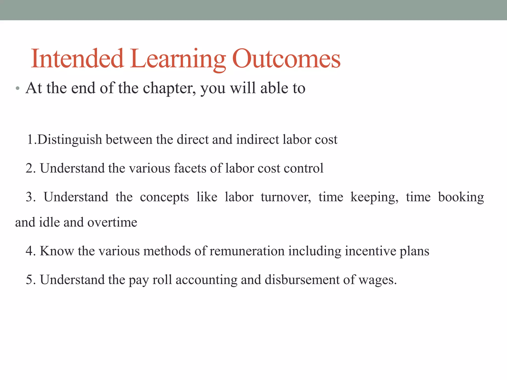 Chapter 04 Labour Costs | PPTX