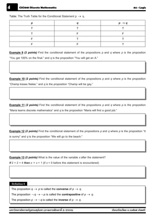 Discrete-Chapter 04 Logic Part I | PDF