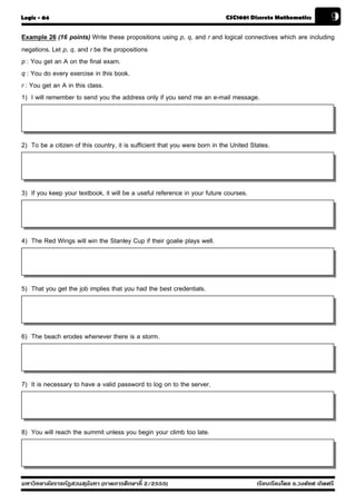 Discrete-Chapter 04 Logic Part I | PDF