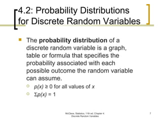Chapter 04 random variables and probability | PPT
