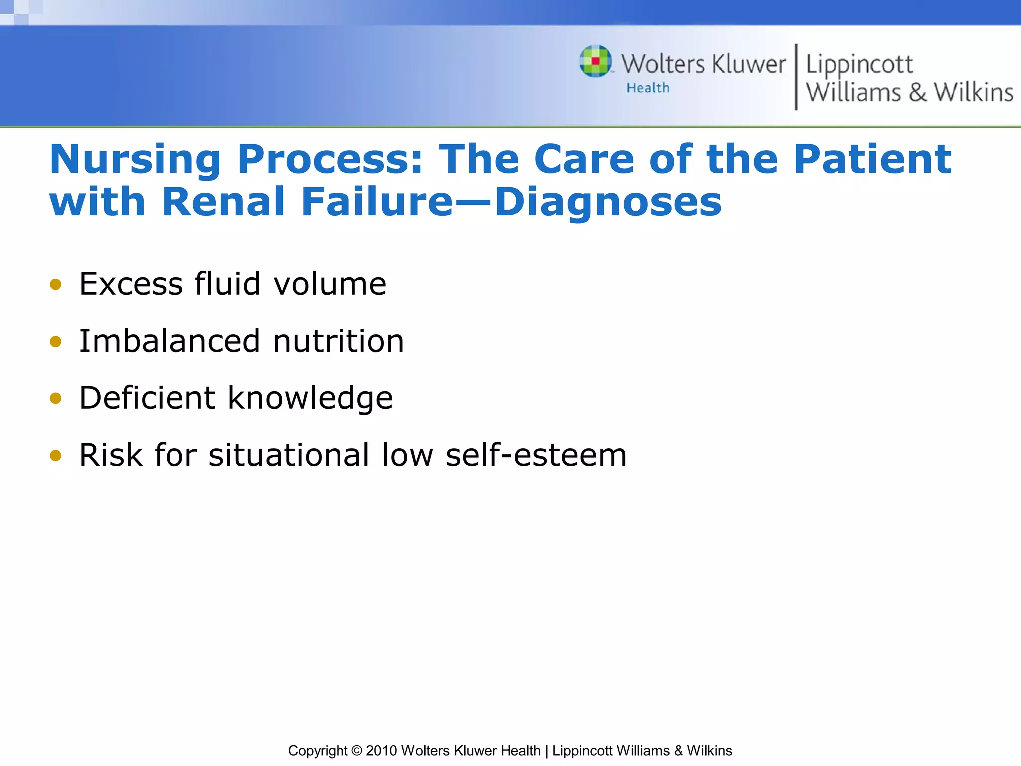 MANAGEMENT OF PATIENT WITH RENAL DISORDER | PPT