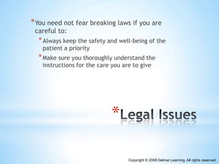 Chapter 04 ethical and legal issues affecting nursing assistant | PPTX