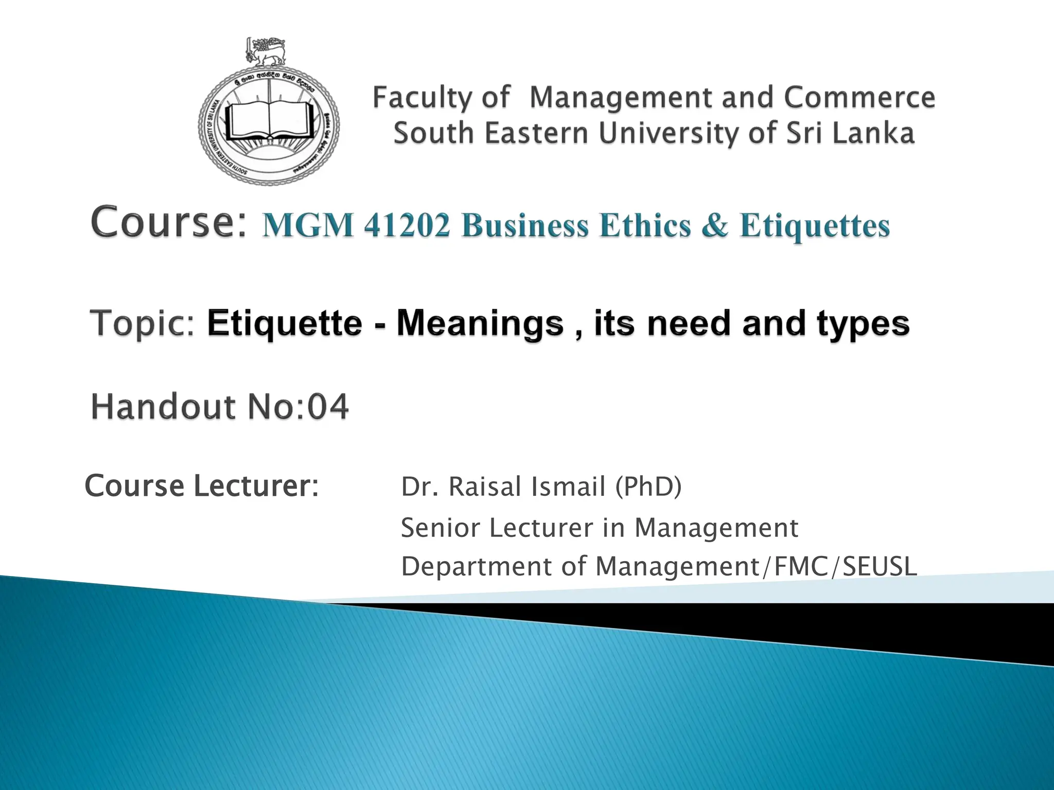 Chapter 04 Etiquette - Meanings.pdfmarketing | PDF