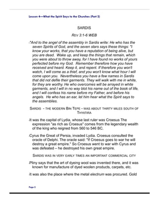 Chapter 04 what the spirit says to the churches (part2) | PDF ...