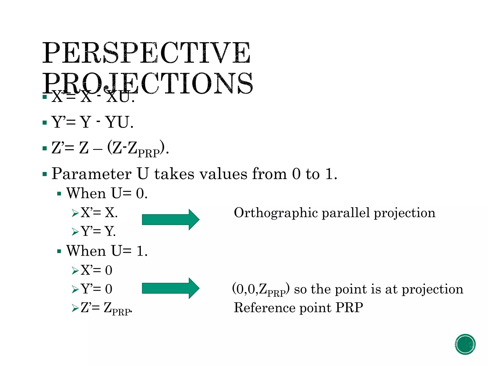 Computer Graphics - Projections | PPT
