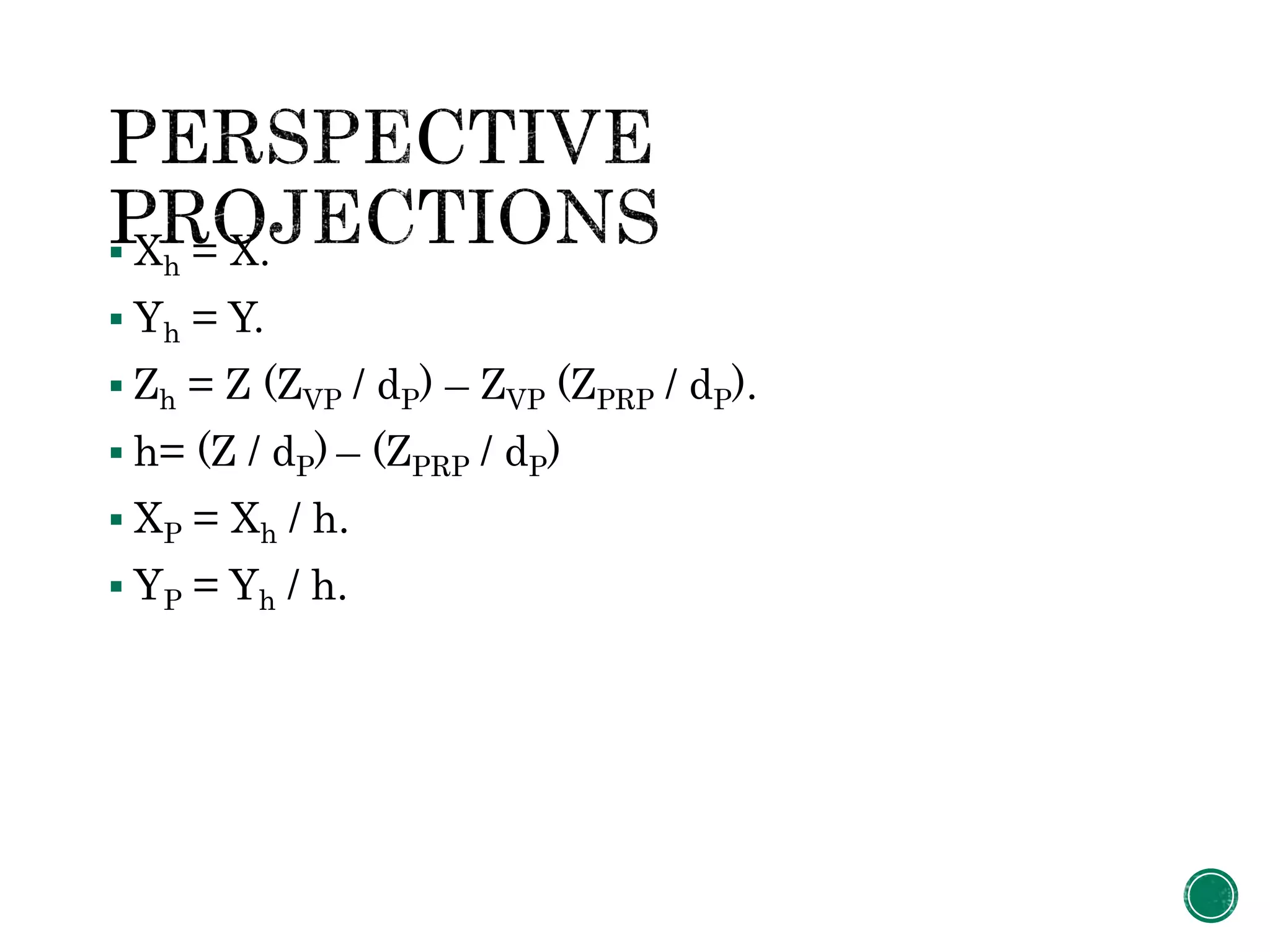 Computer Graphics - Projections | PPT