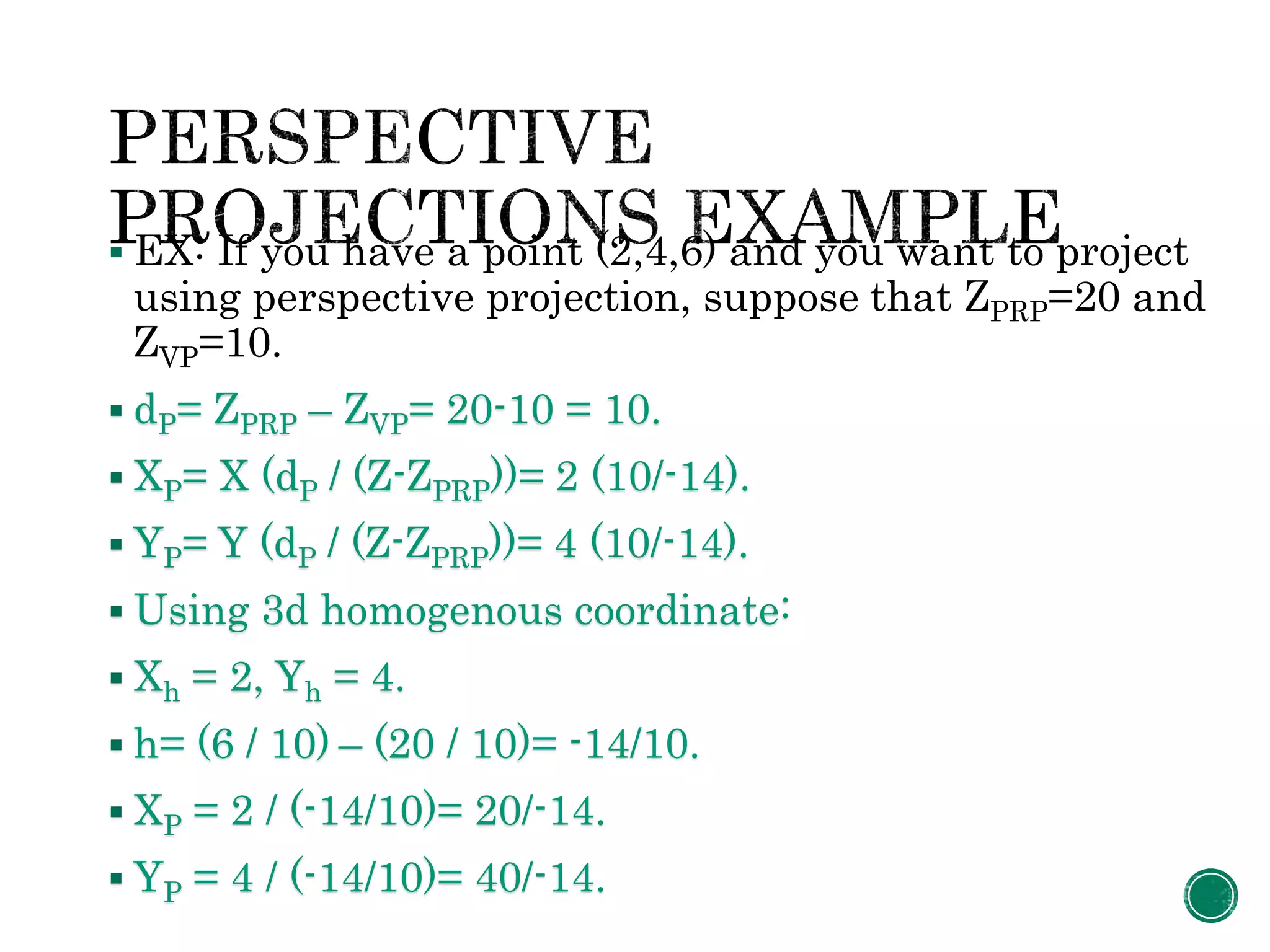 Computer Graphics - Projections | PPT