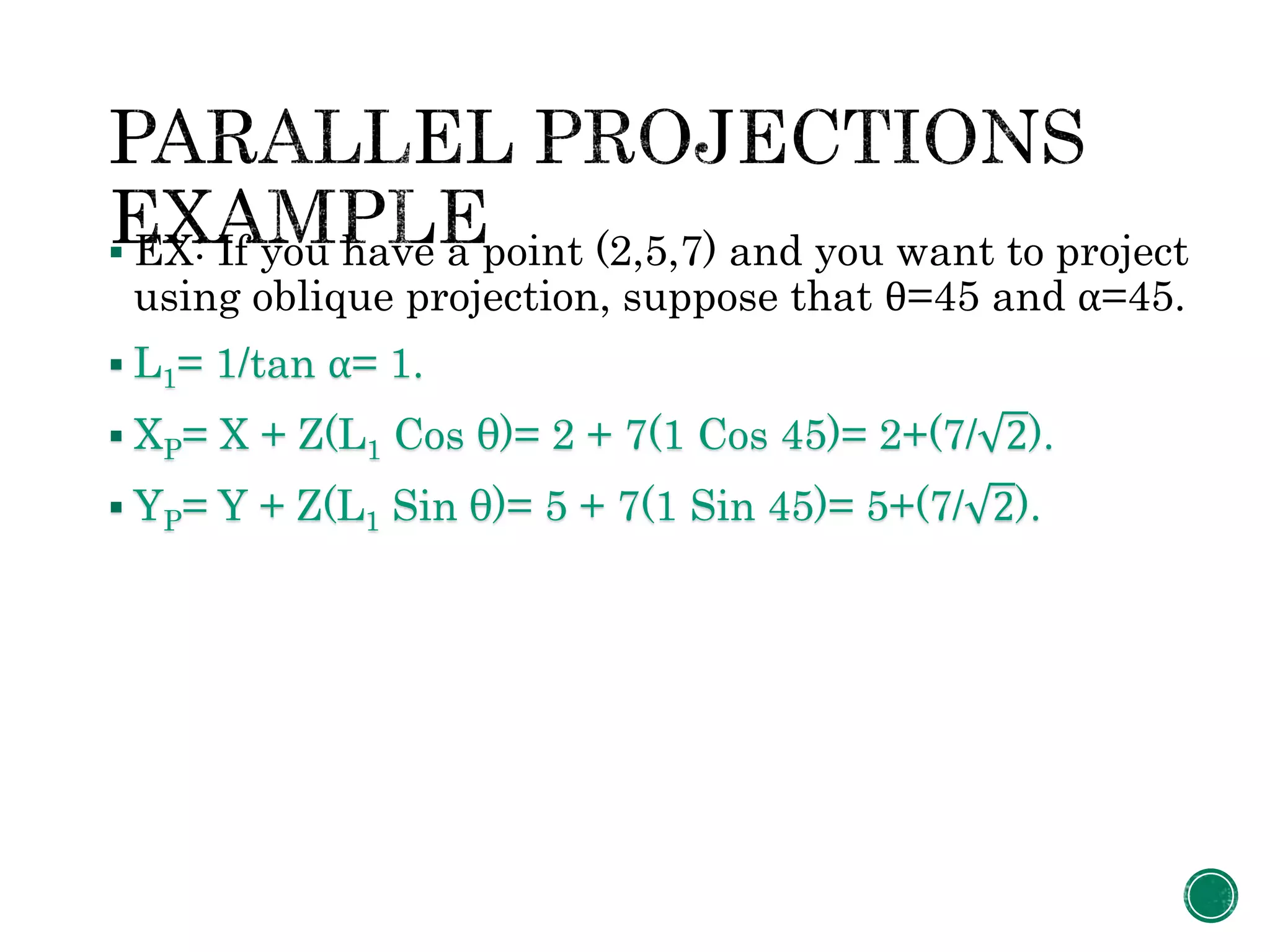 Computer Graphics - Projections | PPT