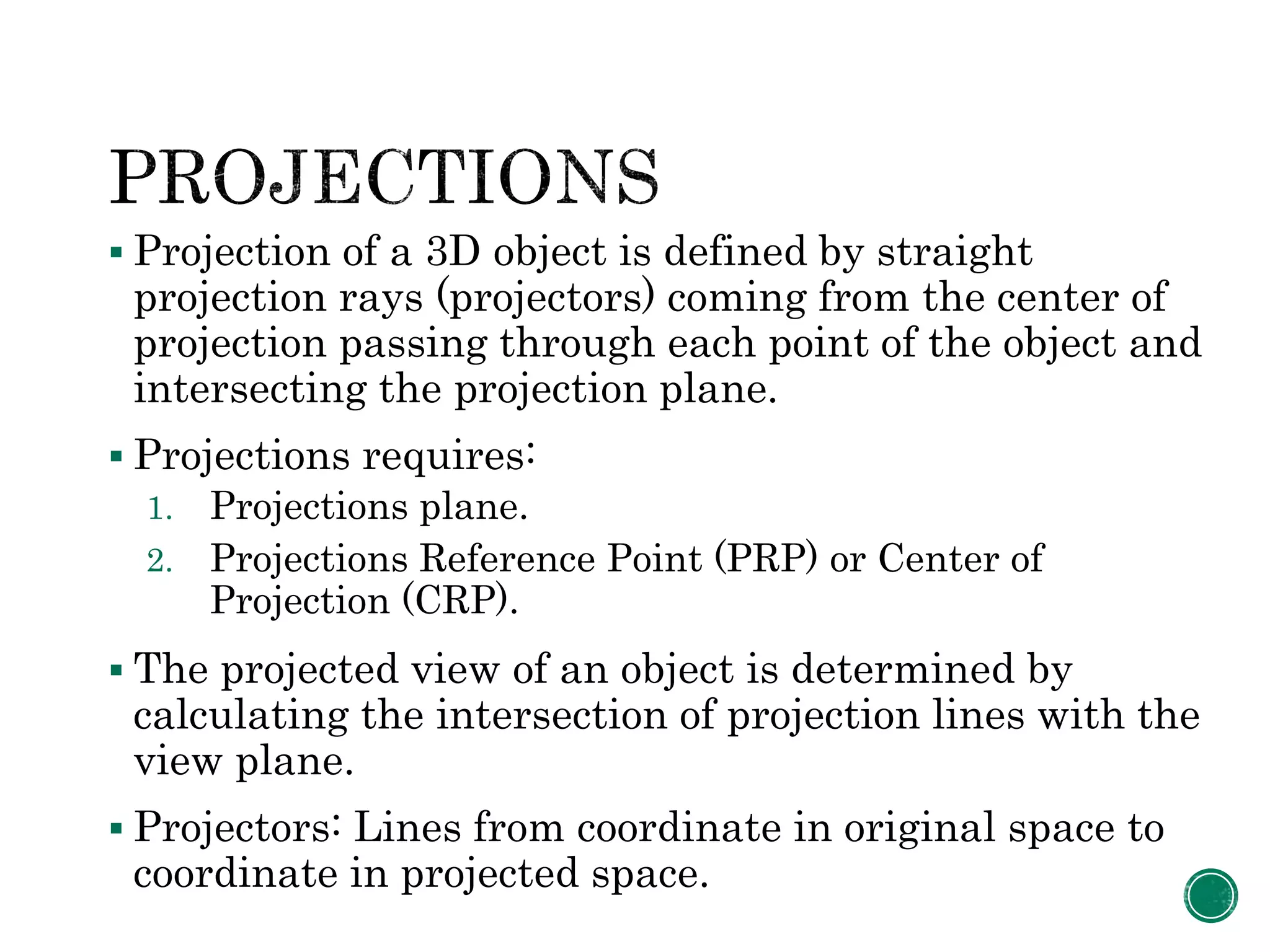 Computer Graphics - Projections | PPT