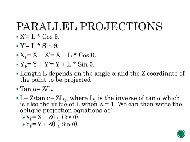Computer Graphics - Projections | PPT