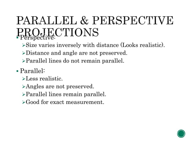 Computer Graphics - Projections | PPT