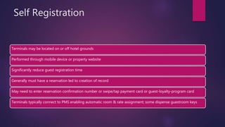 Chapter 05 Managing Front Office Operations HOT 333 | PPT