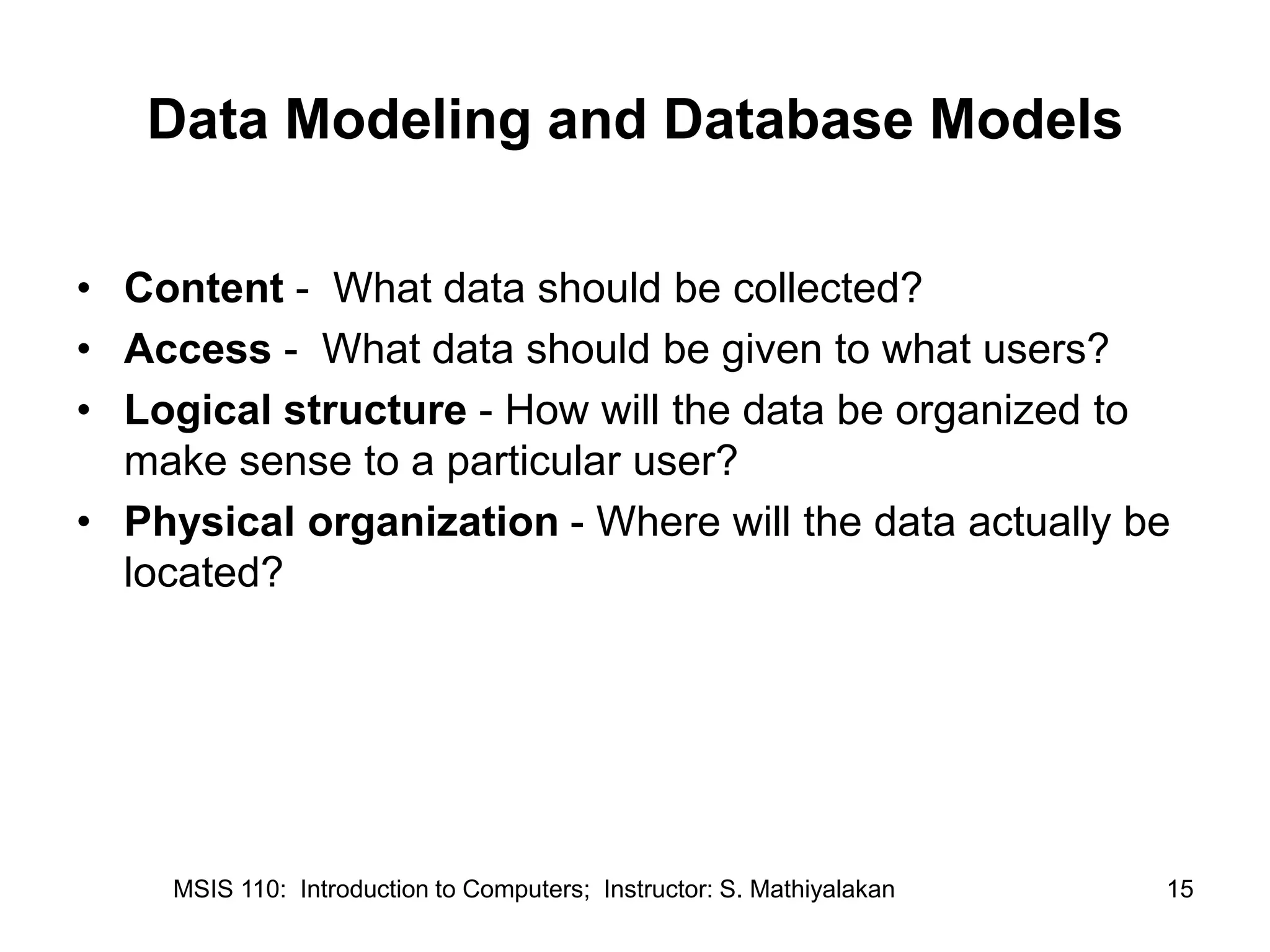 Chapter 5 - Organizing Data and Information | PPT