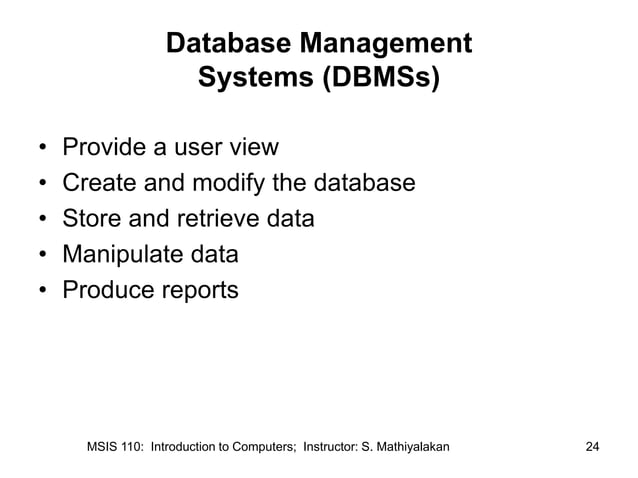Chapter 5 - Organizing Data and Information | PPT | Databases | Computer Software and Applications