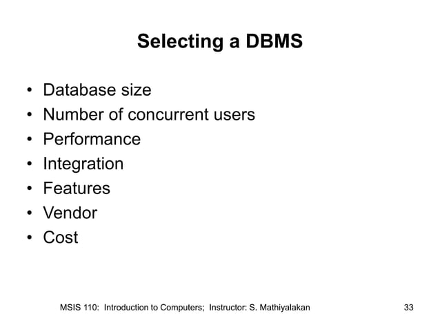 Chapter 5 - Organizing Data and Information | PPT | Databases | Computer Software and Applications