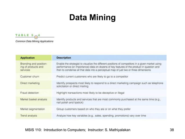 Chapter 5 - Organizing Data and Information | PPT | Databases | Computer Software and Applications