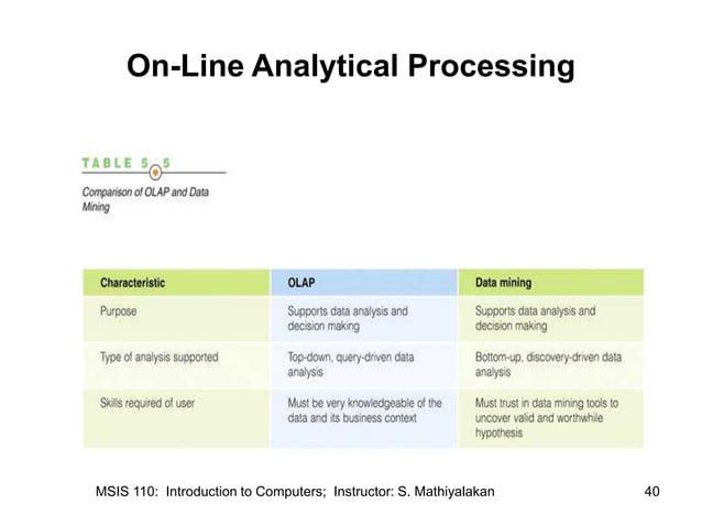 Chapter 5 - Organizing Data and Information | PPT | Databases | Computer Software and Applications