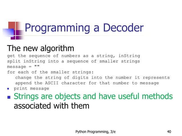 Sequences Strings Lists And Files Ppt 3740