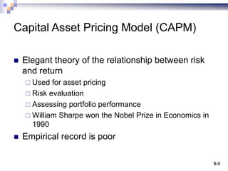 Investments: Analysis and Behavior of Asset Pricing | PPT