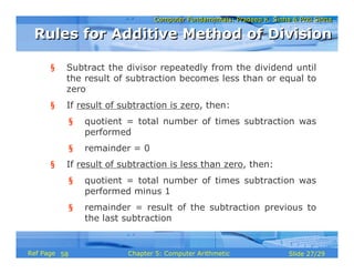 Chapter 05 computer arithmetic | PDF