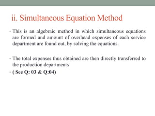 Chapter 05 Overhead Costs | PPTX