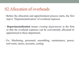 Chapter 05 Overhead Costs | PPTX