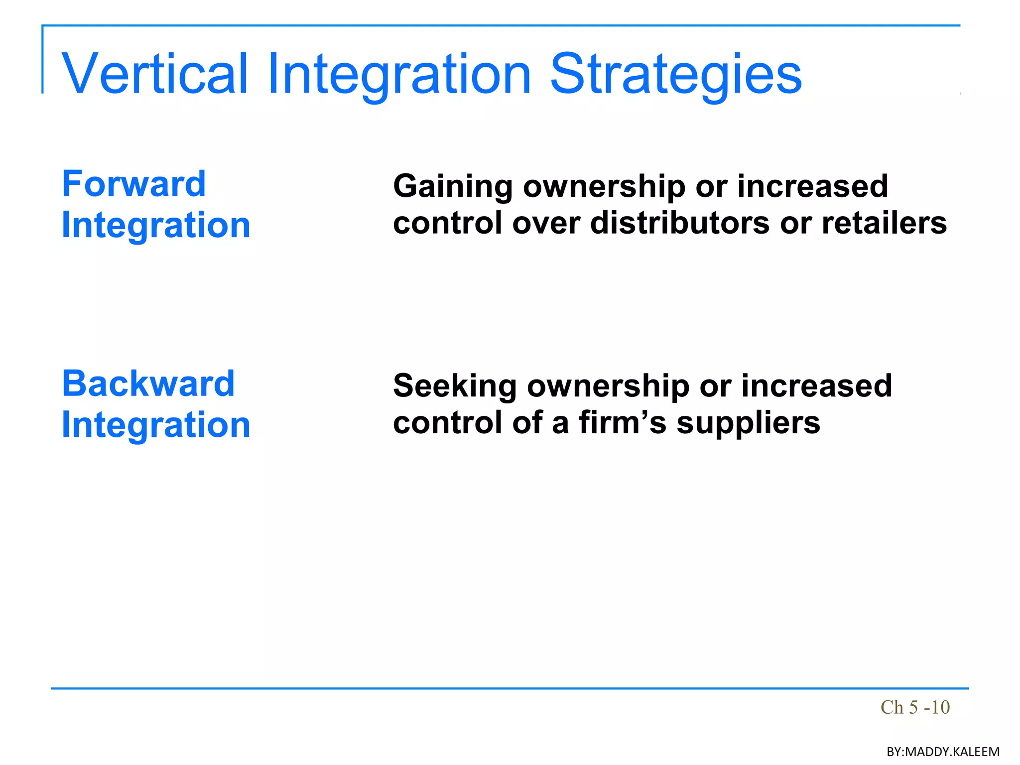 Strategic Management: Concepts & Cases Chapter 05 | PPT