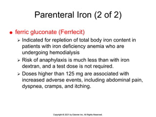 Nursing Anemia Drugs FOr Pharmacology and Therapeutics | PPTX