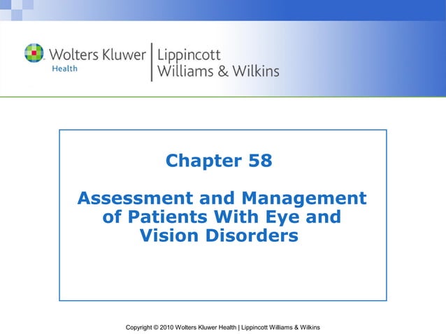ASSESSMENT AND MANAGEMENT OF PATIENT WITH EYE AND VISION DISORDER | PPT ...