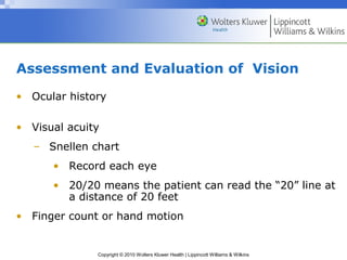 ASSESSMENT AND MANAGEMENT OF PATIENT WITH EYE AND VISION DISORDER | PPT