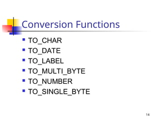Chapter 05 (Built-in SQL Functions) functions | PPT
