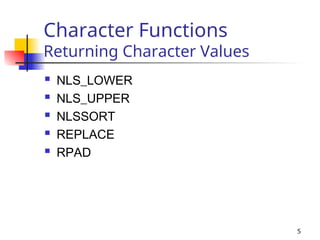 Chapter 05 (Built-in SQL Functions) functions | PPT