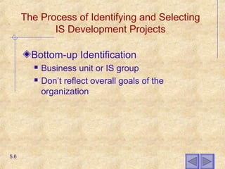 Chapter05 identifying and selecting systems development projects | PPT