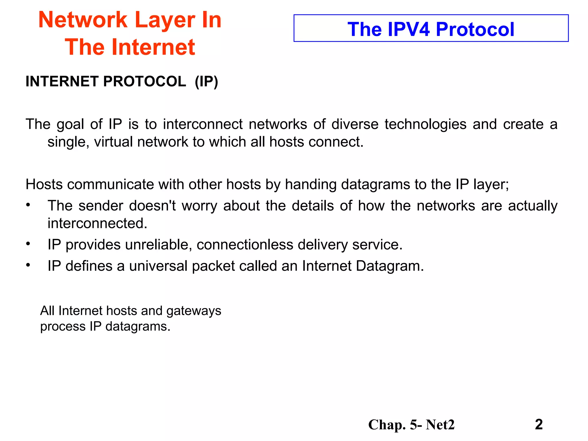 Network Layer | PPT | Internet | Computing