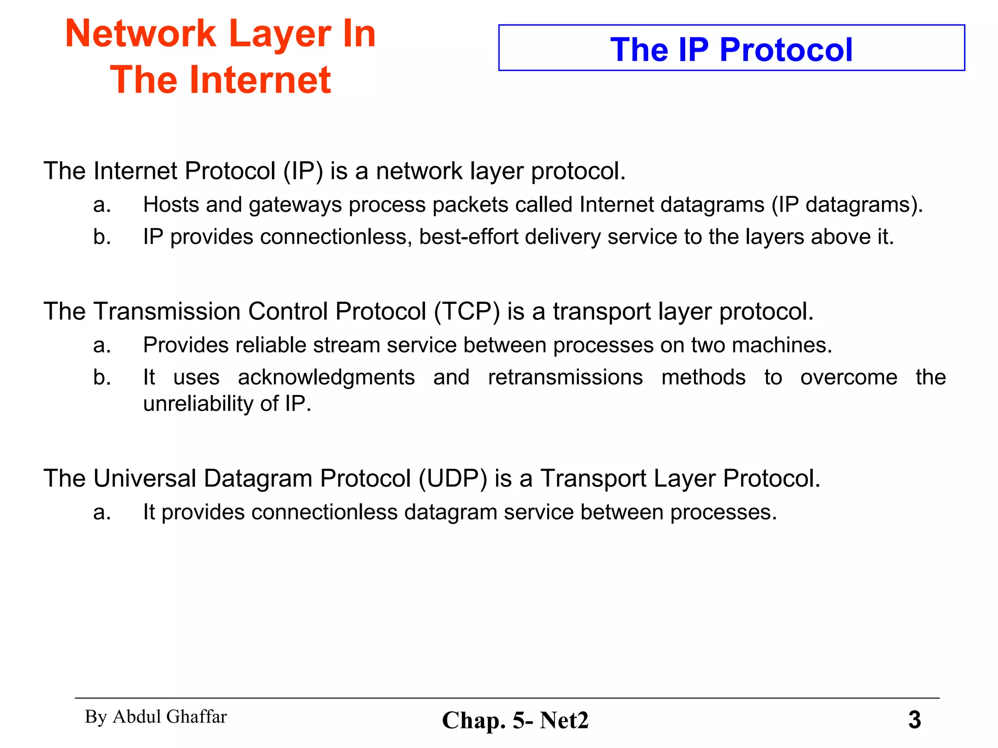 Internet Protocol | PPT