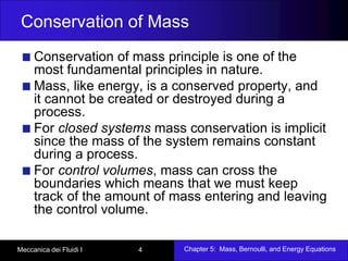 Comprehensive Overview of Mass, Bernoulli, and Energy Equations in ...