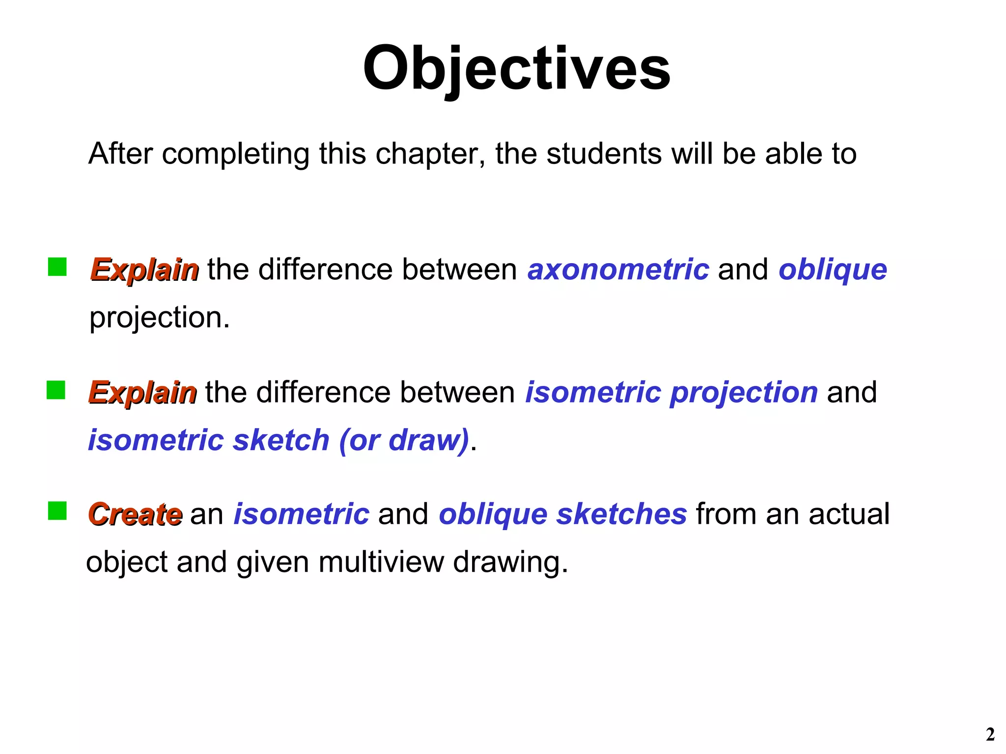 5- pictorial sketching Graphic and geometric graphics engineering. | PPT