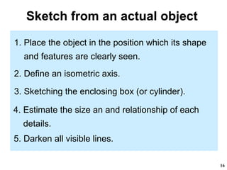 5- pictorial sketching Graphic and geometric graphics engineering. | PPT